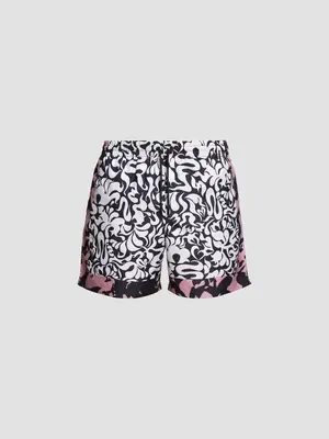 Dries Van Noten Abstract Print Swim Shorts - Black