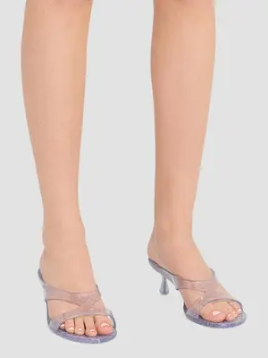 JIMMY CHOO Jelly Drop 50mm Sandals - Silver