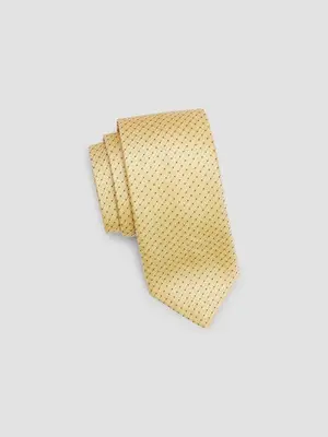 Canali Micro Quadratti Woven Silk Tie