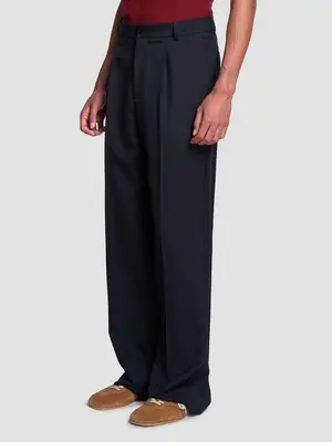 Dries Van Noten Penrud Wool-mohair Straight-leg Pants
