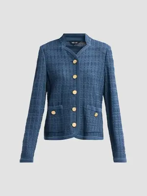Misook Tonal Tweed Knit Jacket