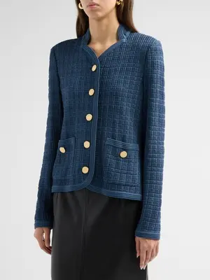 Misook Tonal Tweed Knit Jacket