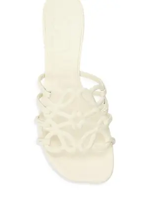 Loewe X Paula's Ibiza Petal Anagram 45mm Sandals - Anthurium White