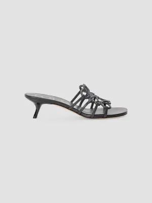 Loewe X Paula's Ibiza Petal Anagram 45mm Sandals - Black
