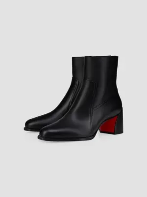 CHRISTIAN LOUBOUTIN Ira Zipped Booties - Black