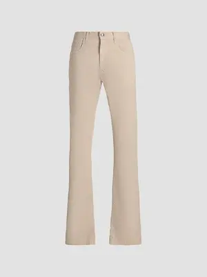 Canali Stretch-cotton 5-pocket Pants - Tan