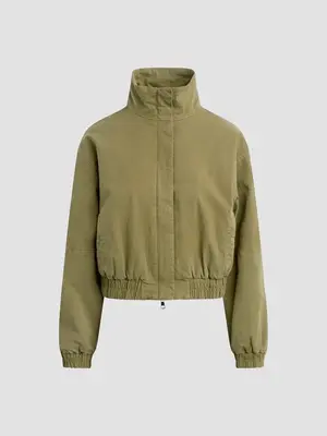 Hudson Jeans Sporty Cotton-blend Bomber Jacket - Dried Herb