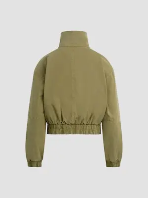 Hudson Jeans Sporty Cotton-blend Bomber Jacket - Dried Herb