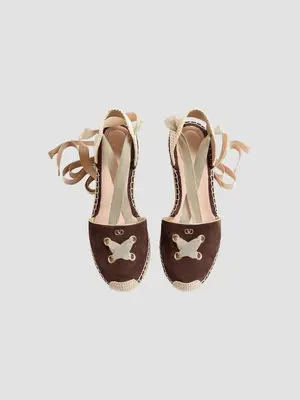 Valentino Garavani Resort 75mm Wedges In Split Leather - Ebony