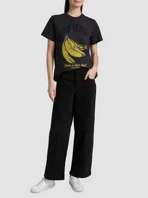 GANNI Banana Relaxed Cotton T-shirt
