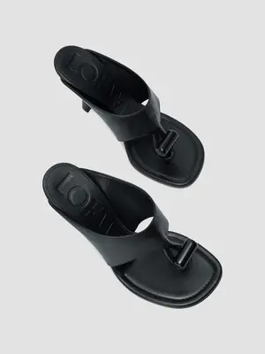 Loewe 90mm Toggle Thong Leather Sandals - Black