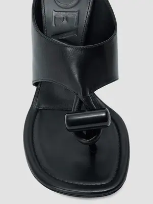Loewe 90mm Toggle Thong Leather Sandals - Black