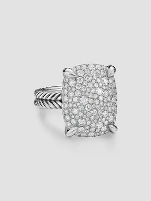 David Yurman Chatelaine Elongated Ring In Sterling Silver
