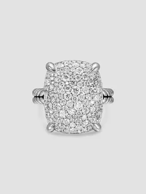 David Yurman Chatelaine Elongated Ring In Sterling Silver
