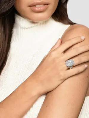 David Yurman Chatelaine Elongated Ring In Sterling Silver
