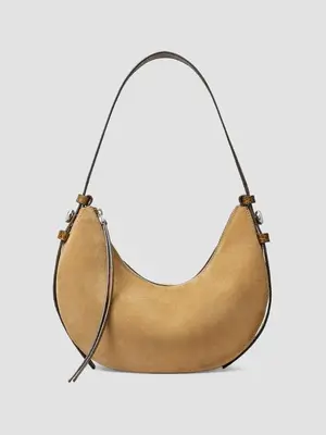 Tory Burch Romy Suede Half Moon Shoulder Bag