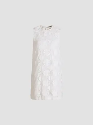 Ciao Lucia Indus Woven Lace Minidress - White