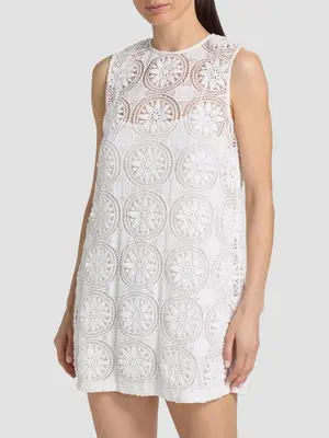 Ciao Lucia Indus Woven Lace Minidress