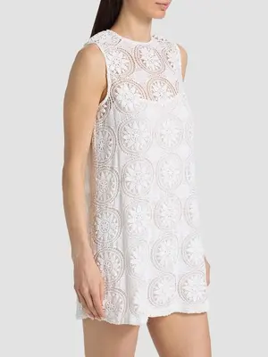 Ciao Lucia Indus Woven Lace Minidress