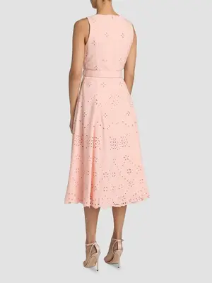 Hemant & Nandita Eyelet Embroidered A-line Midi-dress
