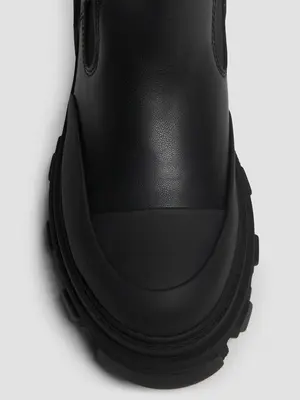 GANNI Logo Leather Chelsea Boots