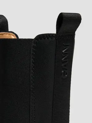 GANNI Logo Leather Chelsea Boots