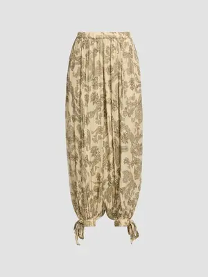 Hemant & Nandita Printed Tie-cuff Harem Pants - Multi