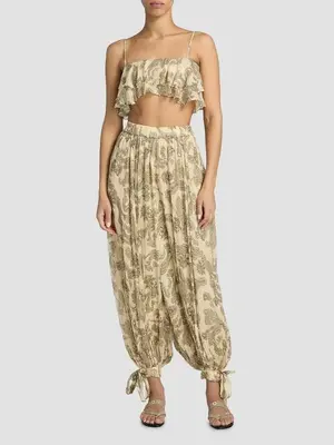 Hemant & Nandita Printed Tie-cuff Harem Pants