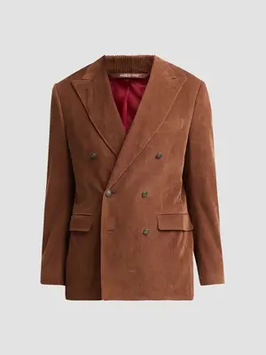 Canali Velvet Corduroy Cotton Double-breasted Jacket