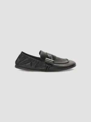 Loewe Toggle Leather Loafers - Black