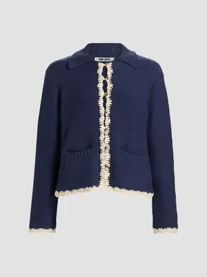 Ciao Lucia Reyla Crochet-trimmed Cardigan