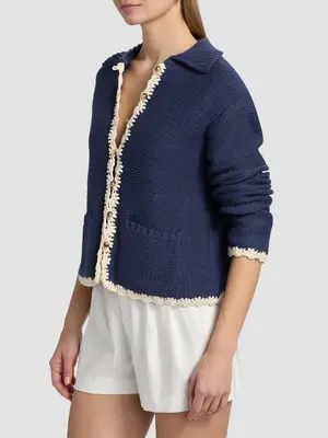 Ciao Lucia Reyla Crochet-trimmed Cardigan