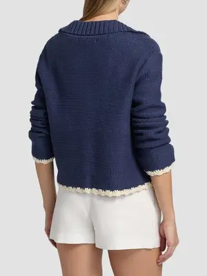 Ciao Lucia Reyla Crochet-trimmed Cardigan