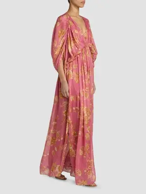 Hemant & Nandita Floral A-line Caftan Maxi Dress