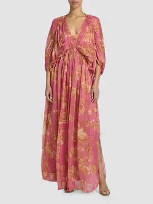 Hemant & Nandita Floral A-line Caftan Maxi Dress