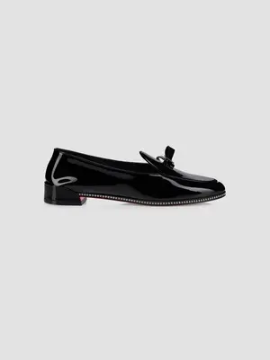 CHRISTIAN LOUBOUTIN Mocastrass Patent Leather Loafers - Black