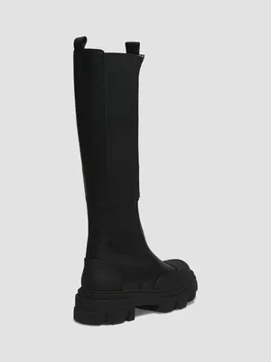 GANNI Cleated Knee-high Chelsea Boots