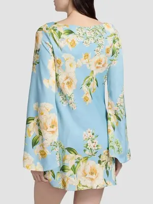 Hemant & Nandita Bias Floral Minidress