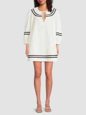 Ciao Lucia Palina Cotton Poplin Striped Minidress