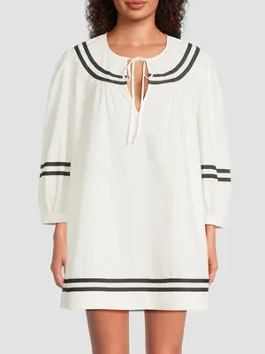 Ciao Lucia Palina Cotton Poplin Striped Minidress