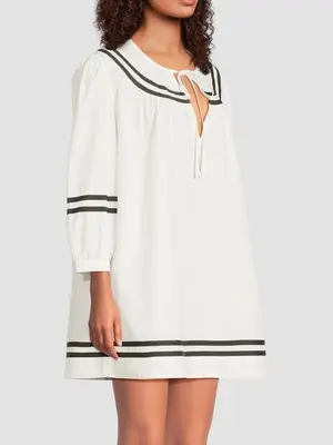 Ciao Lucia Palina Cotton Poplin Striped Minidress