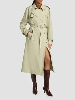 Ronny Kobo Cohen Double-breasted Belted Raincoat