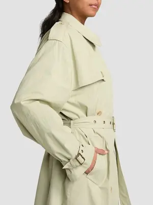 Ronny Kobo Cohen Double-breasted Belted Raincoat