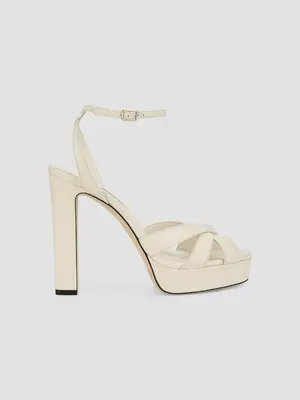JIMMY CHOO Kove 120mm Platform Sandals - Latte