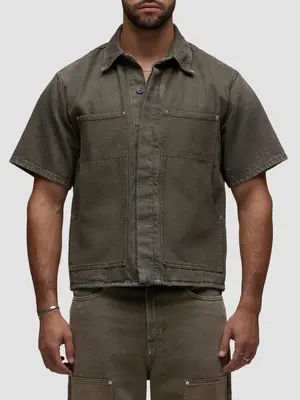 Hudson Jeans Carpenter Denim Short-sleeve Shirt