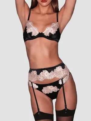 FLEUR DU MAL Juliet Silk & Lace Demi Bra