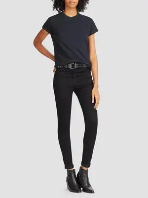 GANNI Double Eyelet Leather Belt