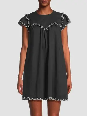 Ciao Lucia Mari Cotton Voile Babydoll Minidress