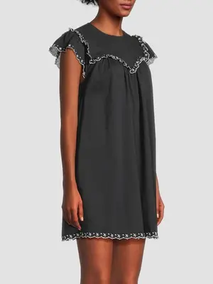 Ciao Lucia Mari Cotton Voile Babydoll Minidress