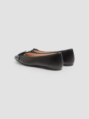 Valentino Garavani Vlogo Signature In Nappa 05mm Ballerinas - Black